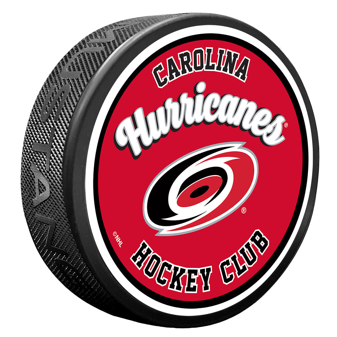 Carolina Hurricanes Puck | Retro Script | Sports Decor