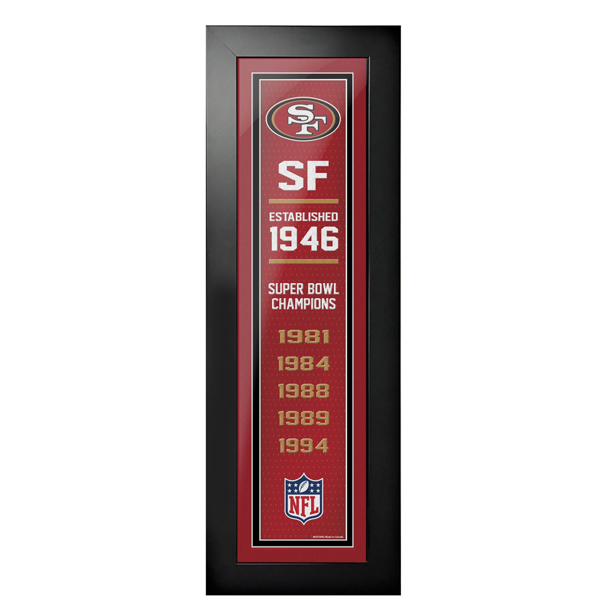 San Francisco 49er's Dynasty 6x22 Frame – Sports Decor
