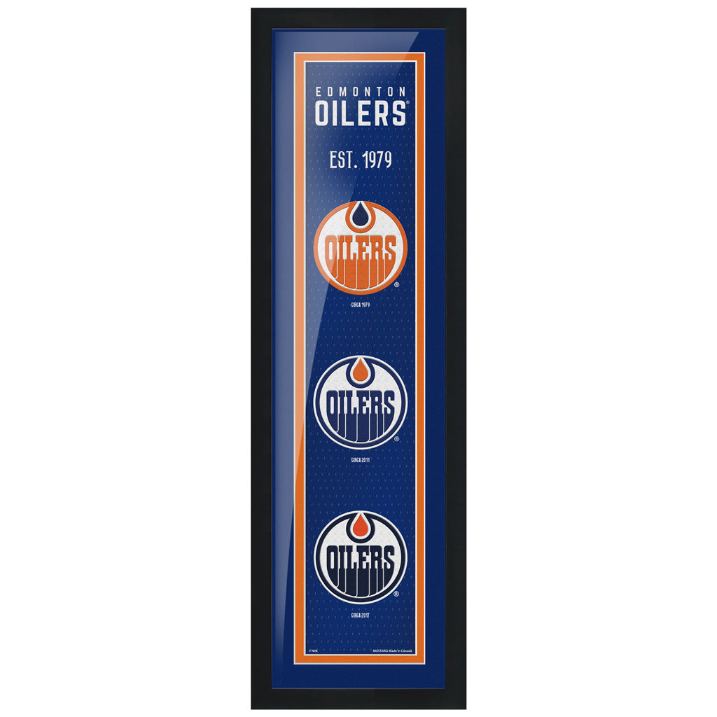 Edmonton Oilers Wall Art | Tradition Frame 6" x 22" – Sports Decor
